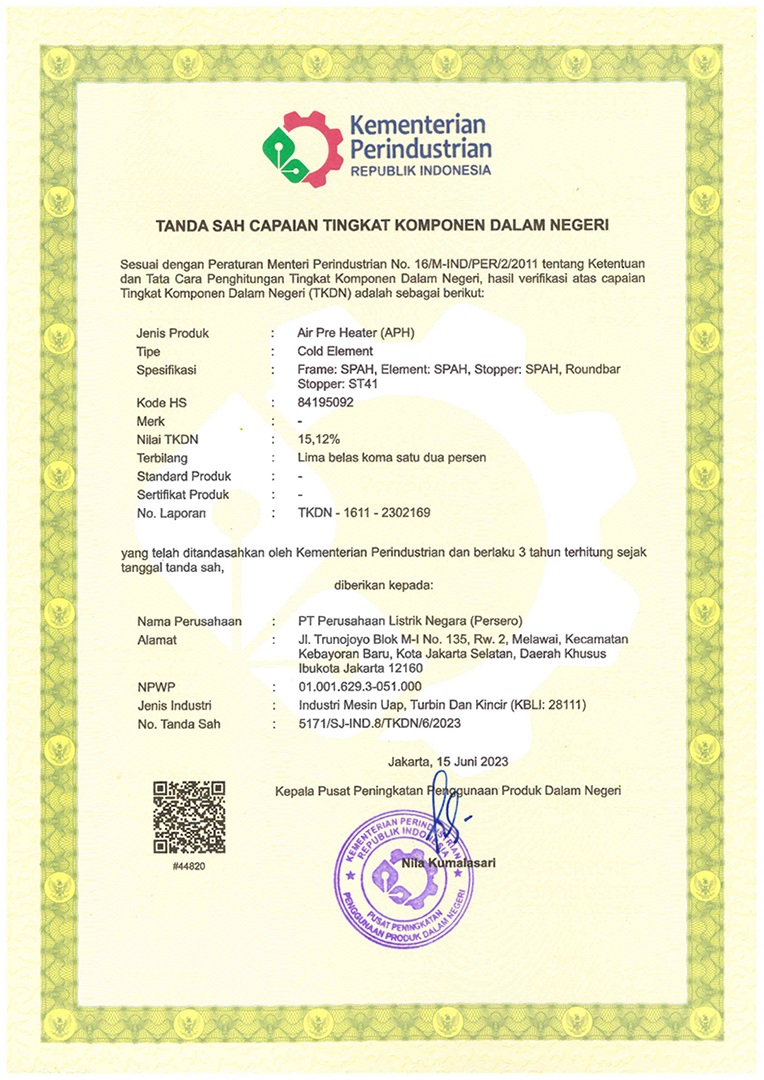 e-Catalog PLN Pusharlis | TKDN Produk